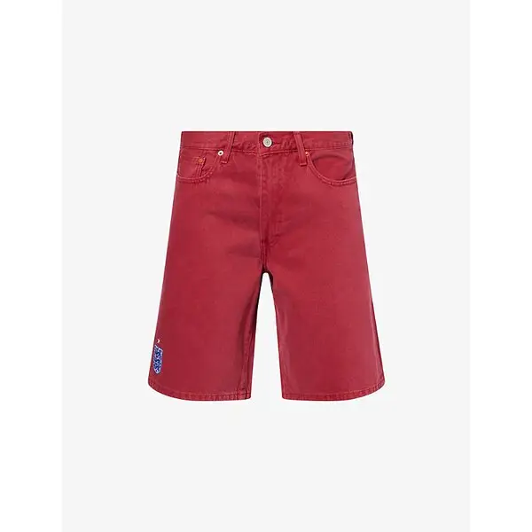 LEVI'S X World Cup England 478 Baggy-fit Denim Shorts - Red