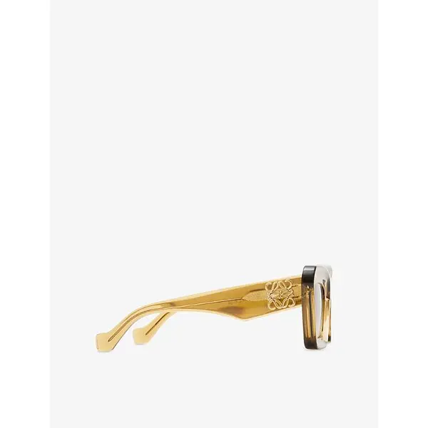 Loewe Beveled Cat-eye Acetate Sunglasses - Transparent Olive