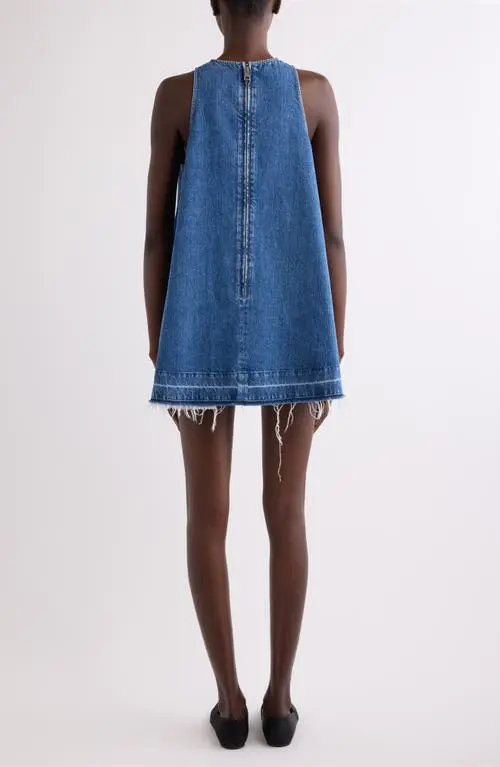 Givenchy Raw Hem Trapeze Denim Minidress