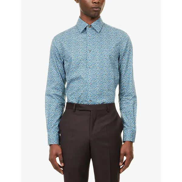Paul Smith Printed Long-sleeve Cotton Shirt
