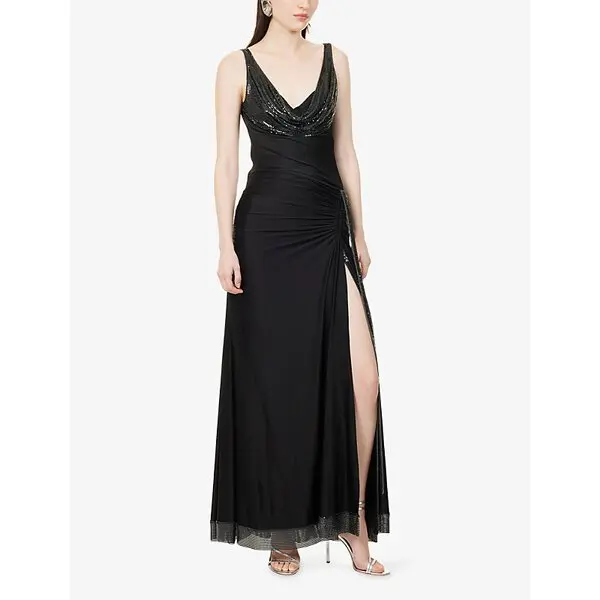 Rabanne Chainmail Jersey Maxi Dress