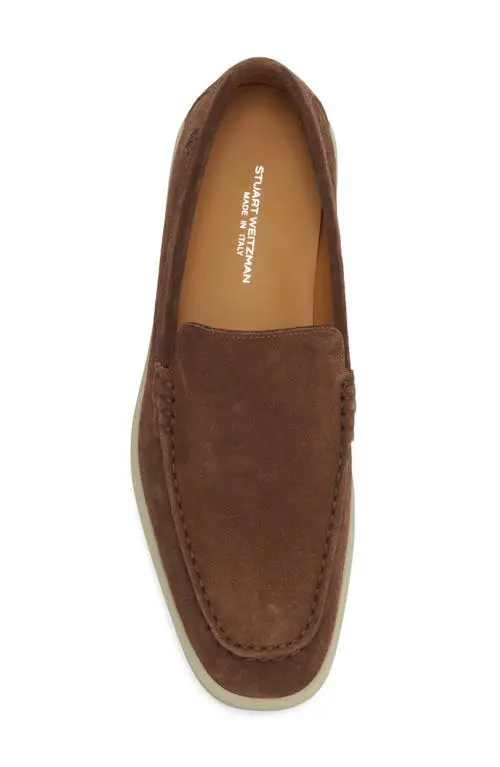 STUART WEITZMAN Suede Loafers - Espresso