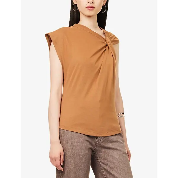 Isabel Marant Étoile Asymmetrical Knit Top - Caramel