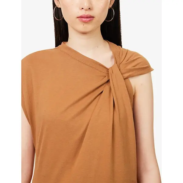 Isabel Marant Étoile Asymmetrical Knit Top - Caramel