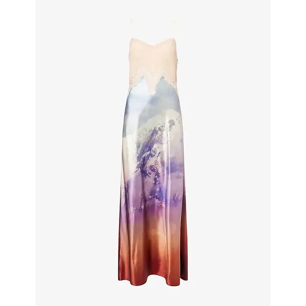 Gabriela Hearst X Paul Smith Silk Maxi Dress - Mountain