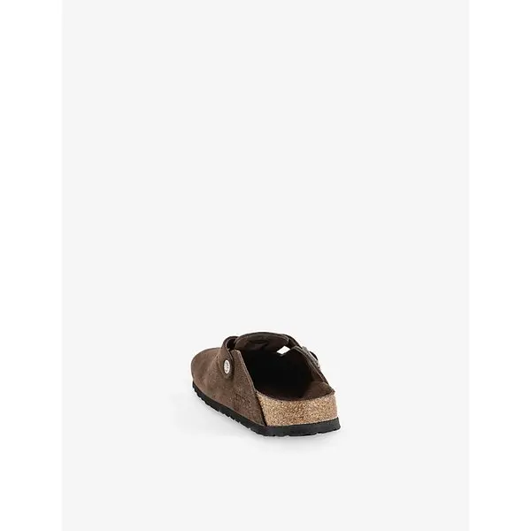 BIRKENSTOCK Boston Suede Clogs - Carafe Brown