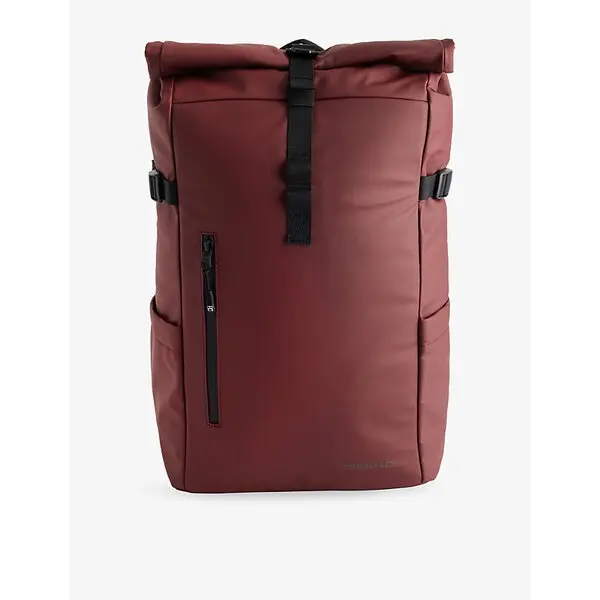STUBBLE & CO The Roll Top Woven Backpack 20l - Garnet Red