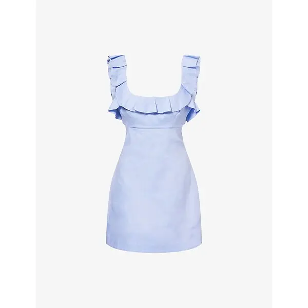 Zimmermann Indira Ruffled Cotton Mini Dress