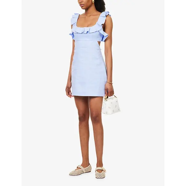 Zimmermann Indira Ruffled Cotton Mini Dress