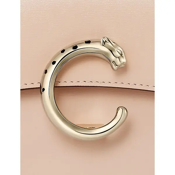 Cartier Panthère De Nano Leather Top-handle Bag - Beige