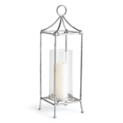 NAPA HOME & GARDEN Daphne Lantern Candle Holder - Silver