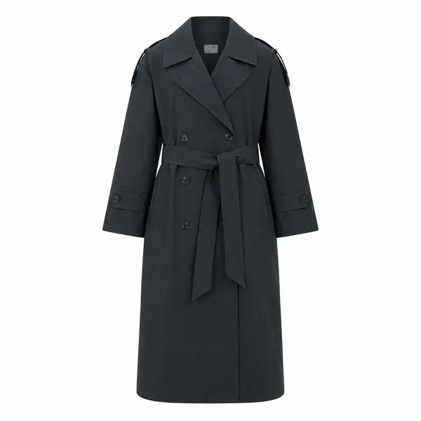 ATS THE LABEL Avery Belted Trench Coat - Grey