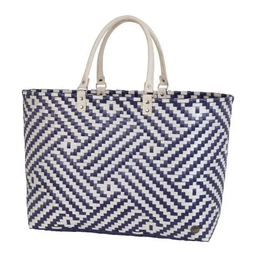 HANDED BY Claire Recycled Plastic Shopper - Champagne/navy