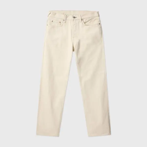 Paul Smith Straight-fit Ecru Cotton Jeans