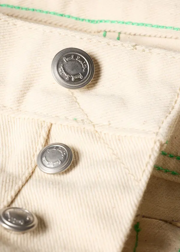 Paul Smith Straight-fit Ecru Cotton Jeans