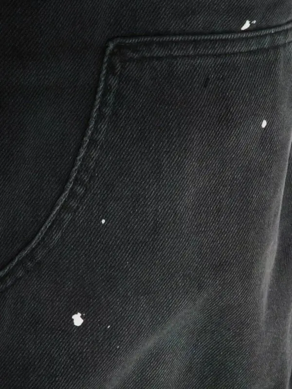 Carhartt Work In Progress Maeve Paint-splatter Mini Skirt - Black