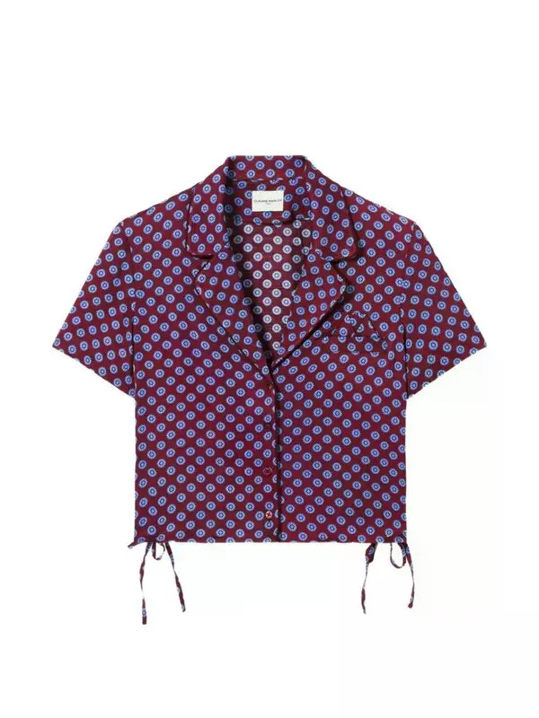 Claudie Pierlot Geometric Print Cropped Shirt