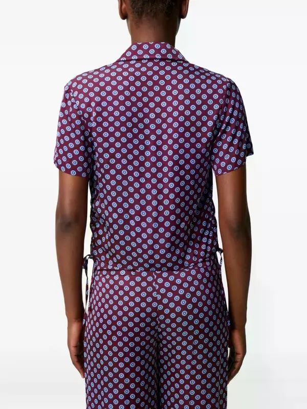 Claudie Pierlot Geometric Print Cropped Shirt