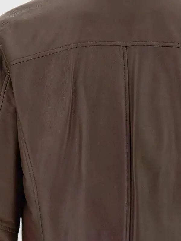 VOLFAGLI FIRENZE Leather High Neck Jacket