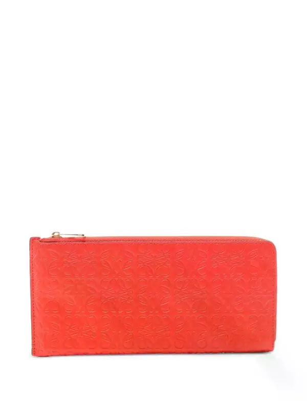 Loewe 2010s Anagram L-shaped Wallet - Red