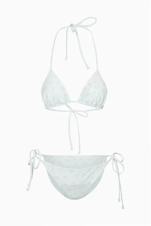 LoveShackFancy Harbor Ditsy Floral Bikini Set - Celadon Drift