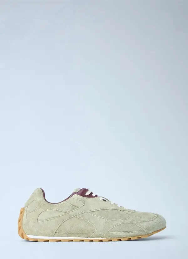 Bottega Veneta Orbit Flash Suede Sneakers - Green