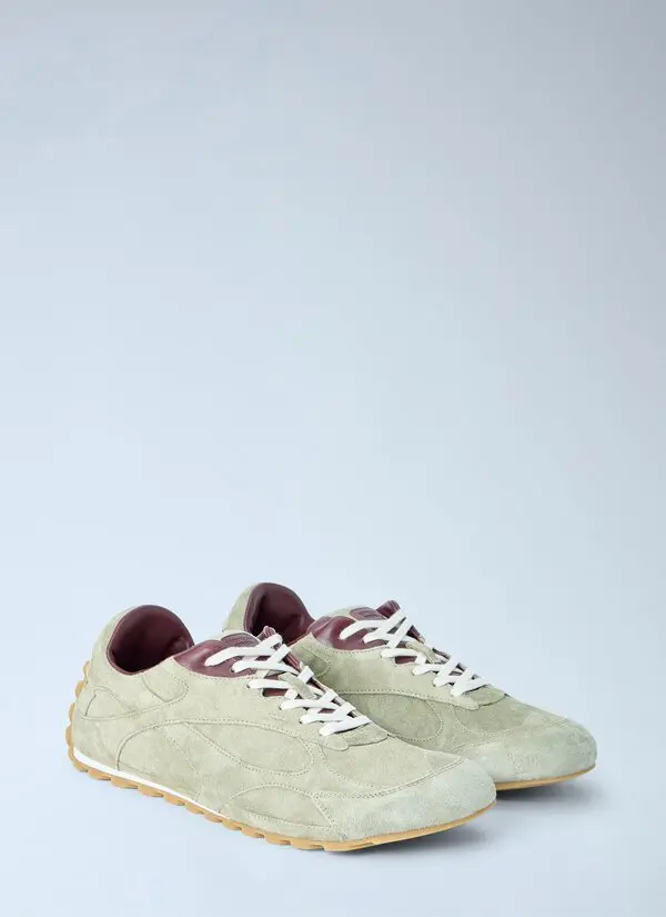 Bottega Veneta Orbit Flash Suede Sneakers - Green