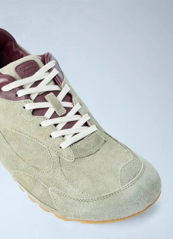 Bottega Veneta Orbit Flash Suede Sneakers - Green