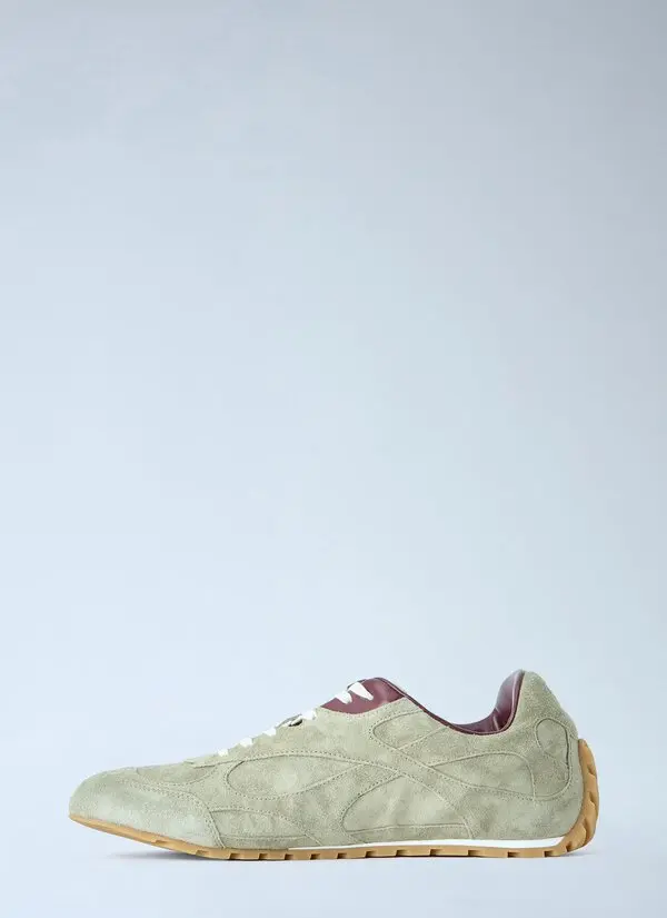 Bottega Veneta Orbit Flash Suede Sneakers - Green
