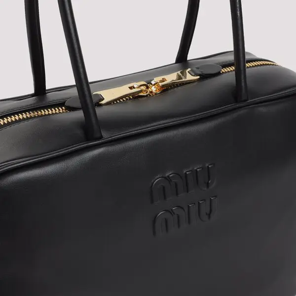 Miu Miu Beau Calf Leather Shoulder Bag - Black