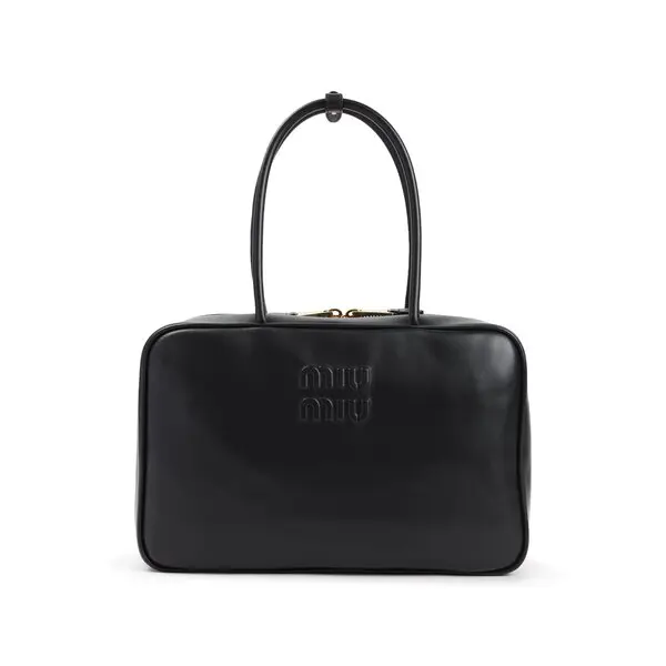 Miu Miu Beau Calf Leather Shoulder Bag - Black