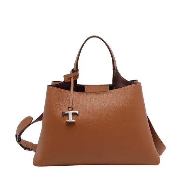 TOD'S Small T Timeless Charm Handbag - Brown