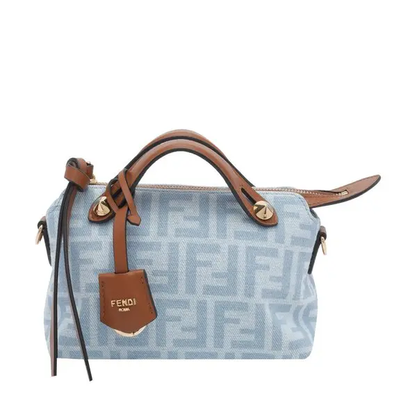 Fendi By The Way Soft Mini Denim Crossbody Bag - Blue
