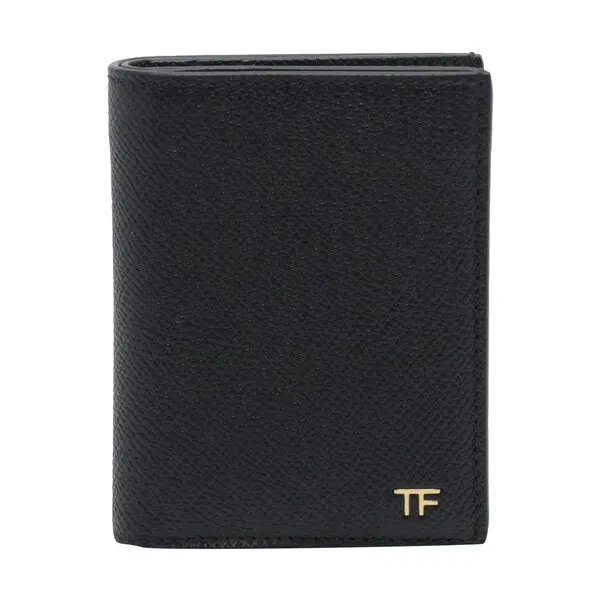 TOM FORD Small T Line Folding Cards Holder - Black