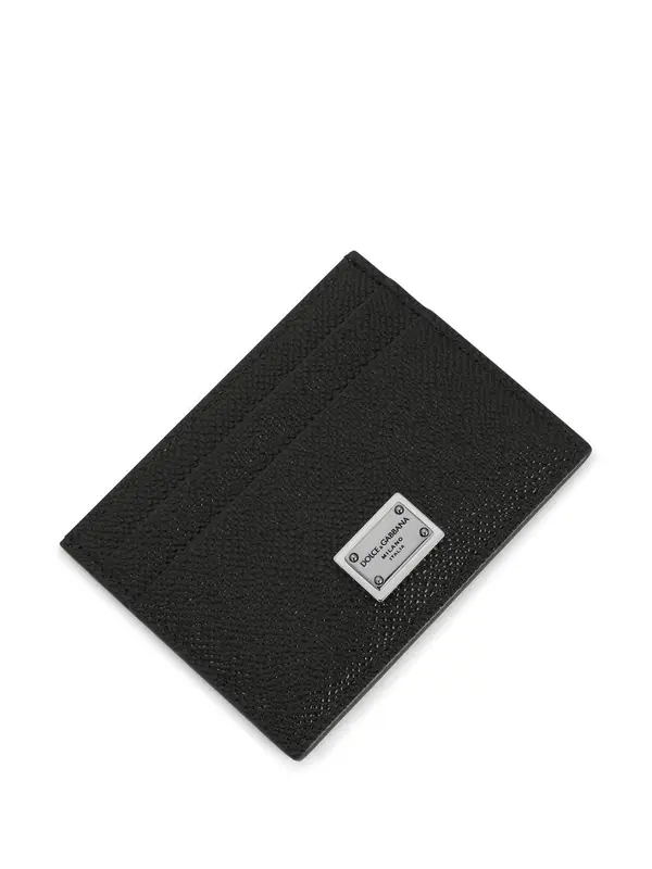 Dolce & Gabbana Card Holder With Logo Plaque - Black