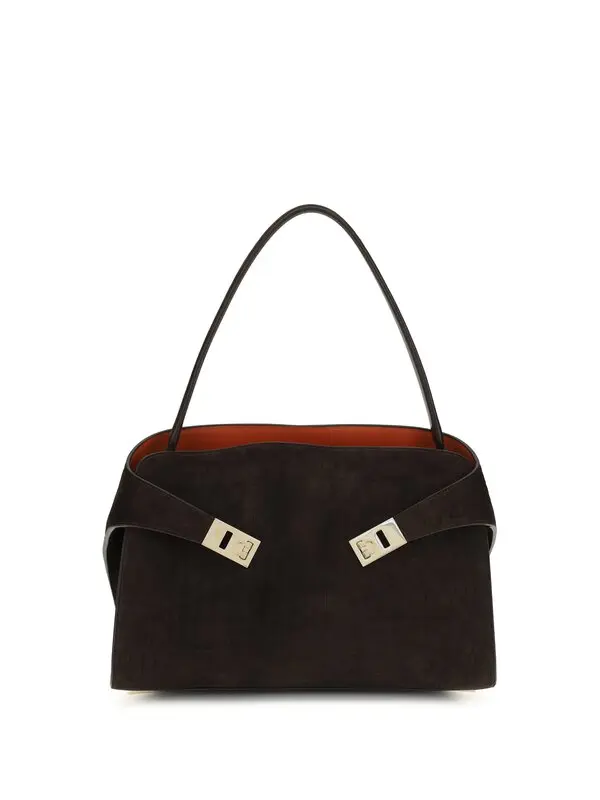 FERRAGAMO Hug Soft Shoulder Bag - Brown