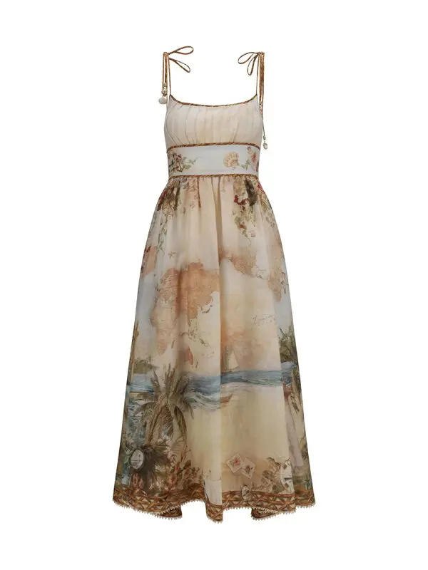 Zimmermann Mahon Linen Corset Dress - Cream