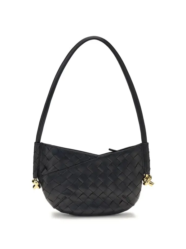 Bottega Veneta Mini Solstice Woven Leather Shoulder Bag - Blue