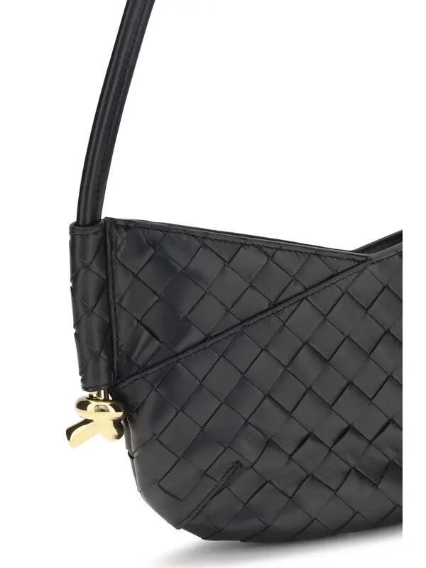 Bottega Veneta Mini Solstice Woven Leather Shoulder Bag - Blue