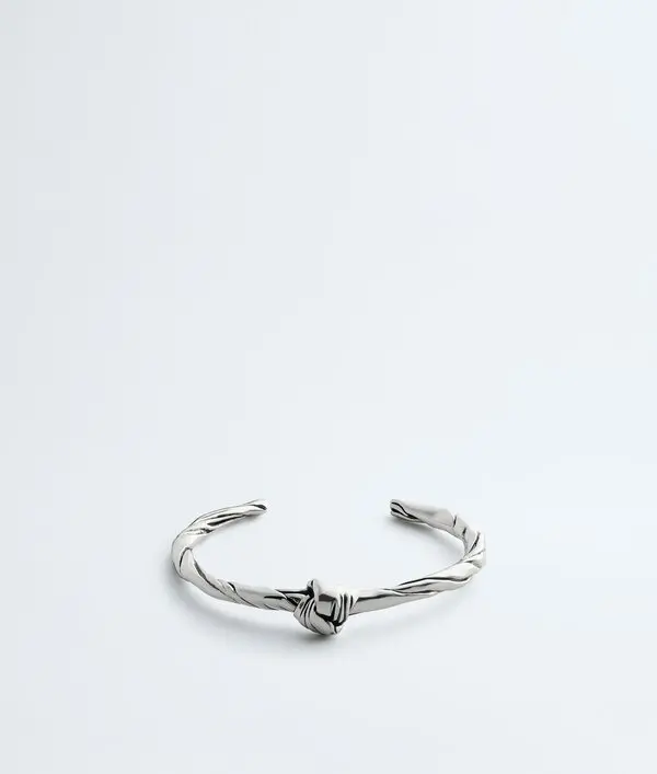 Bottega Veneta Small Knot Cuff Bracelet - Silver