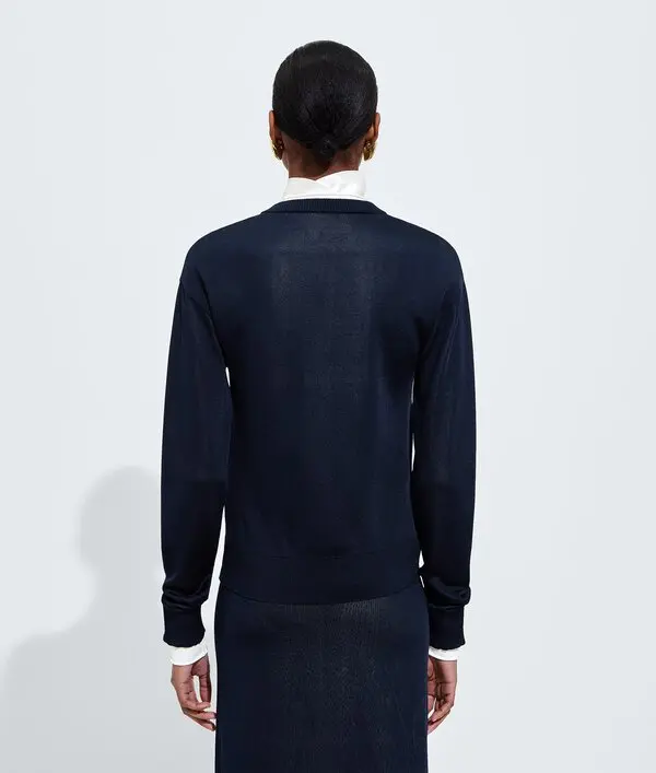 Bottega Veneta Silk Double Knit Cardigan