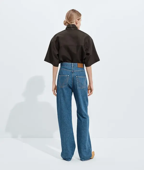 Bottega Veneta Atlantic Blue Wide Leg Jeans
