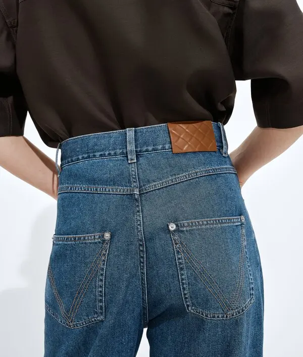 Bottega Veneta Atlantic Blue Wide Leg Jeans