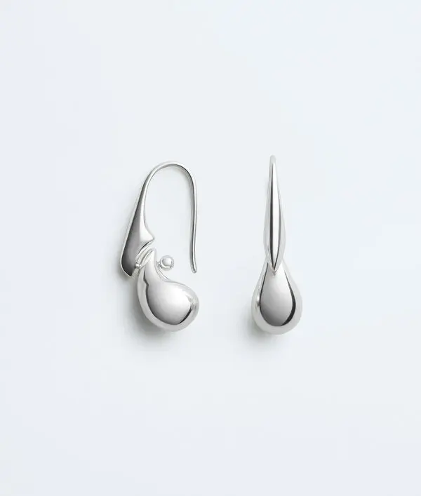 Bottega Veneta Drop Pendant Earrings - Silver