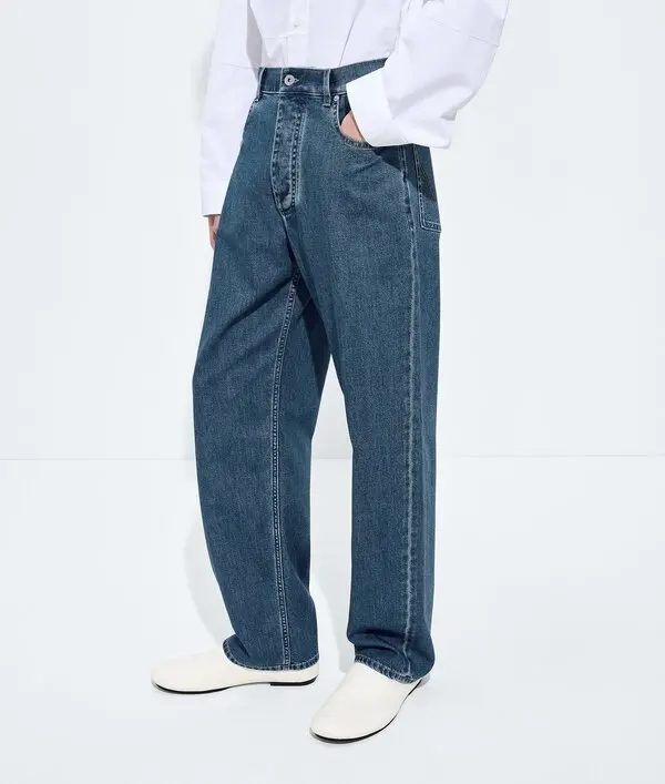 Bottega Veneta Atlantic Blue Wide Leg Jeans