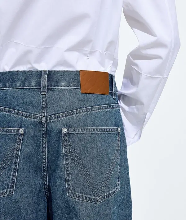 Bottega Veneta Atlantic Blue Wide Leg Jeans