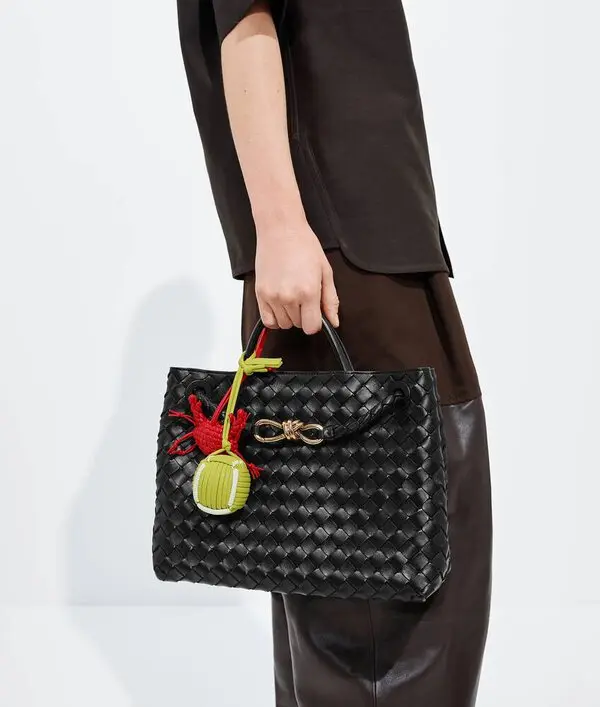 Bottega Veneta Tennis Ball Charm - Kiwi/alabaster