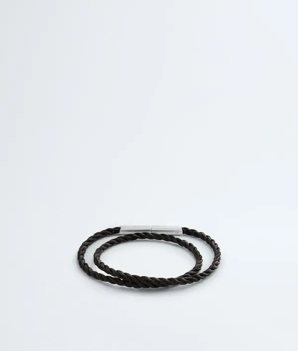 Bottega Veneta Rope Leather Bracelet - Espresso