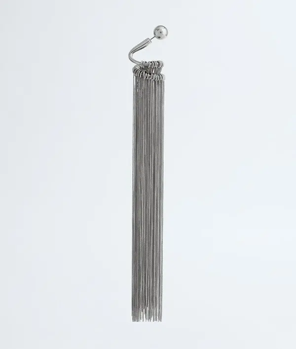 Bottega Veneta Fringes Single Earring - Silver