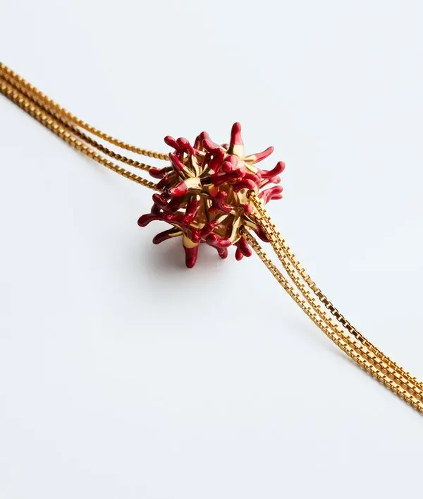 Bottega Veneta Sea Coral Pendant Necklace